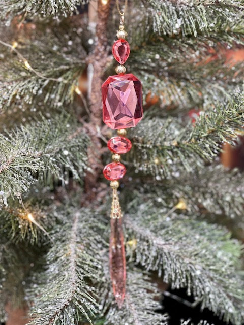 RUBY OVAL GEM HANGING ORNAMENT XATJSIP2 – MAKING SPIRITS BRIGHT