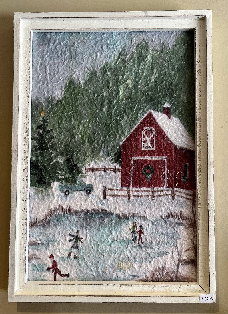 BARN SCENE PAPER WALL ART 4257297 – MAKING SPIRITS BRIGHT