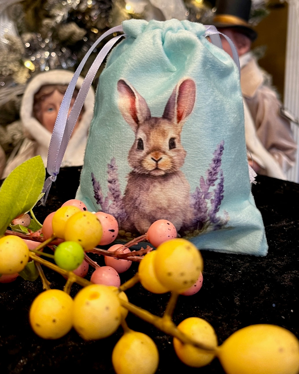BLUE VELVET BUNNY GIFT BAG EA08599 – MAKING SPIRITS BRIGHT