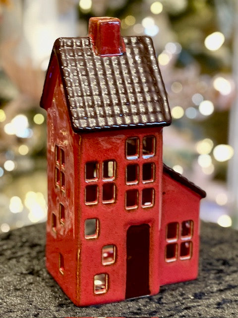 NEW HAMPSHIRE STONEWARE VILLAGE - LARGE RED SALTBOX HOUSE LH046 ...
