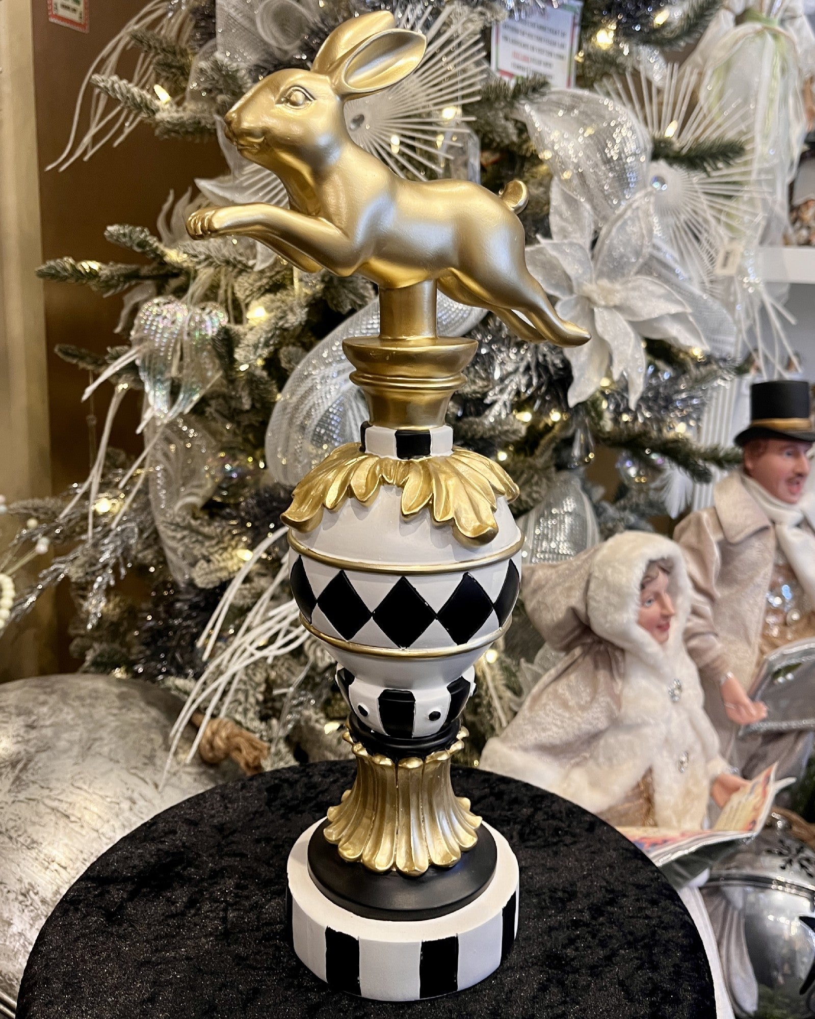 43CM LUXE FINIAL WITH RABBIT QSN033 – MAKING SPIRITS BRIGHT
